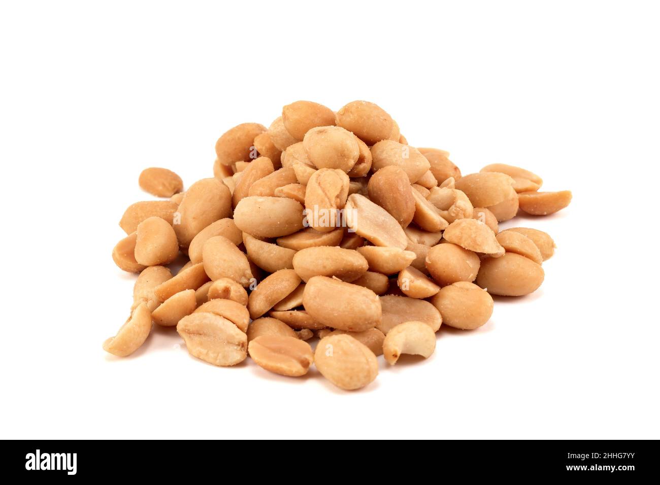 Roasted salted peanuts isolated on a white background Stock Photo - Alamy