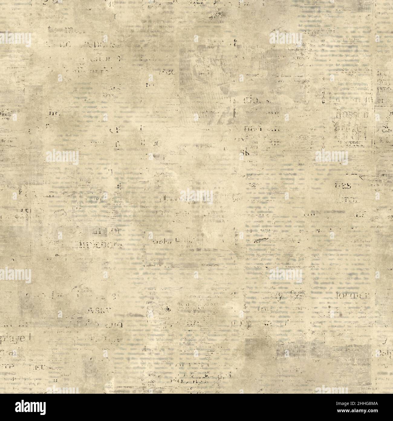 Newspaper paper grunge aged newsprint seamless pattern. Vintage old ...