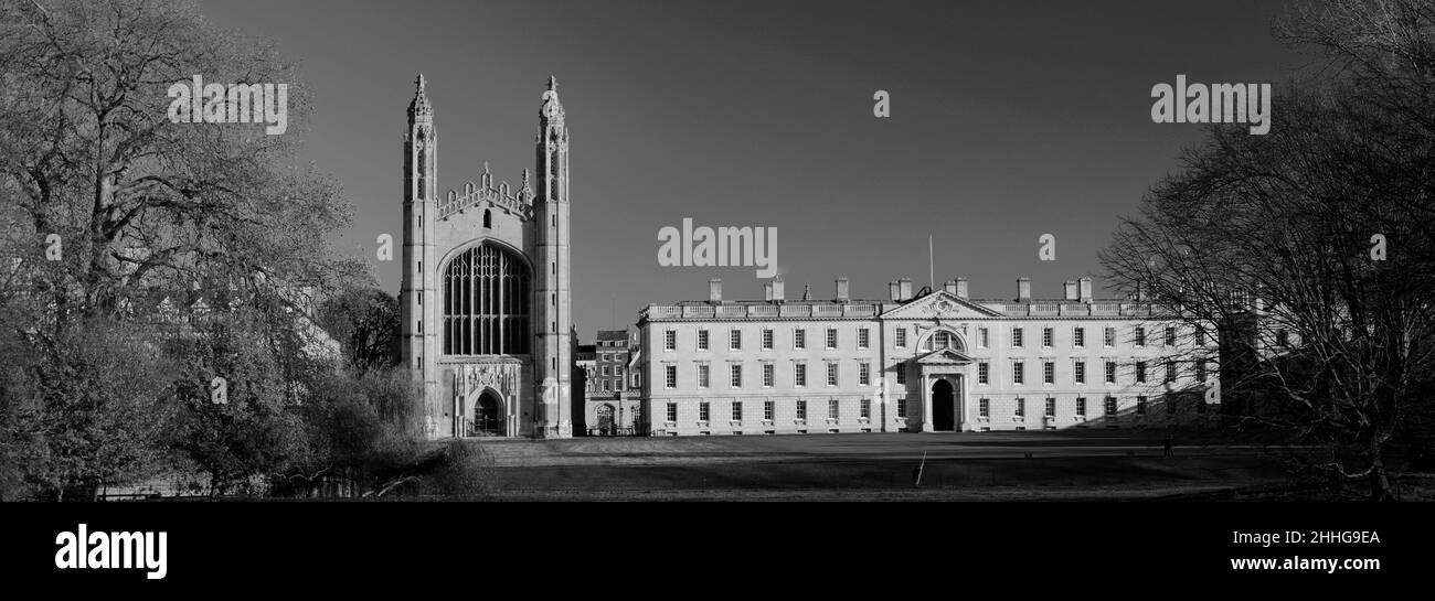 Autumn view of Kings College chapel, the Backs, Cambridge City ...
