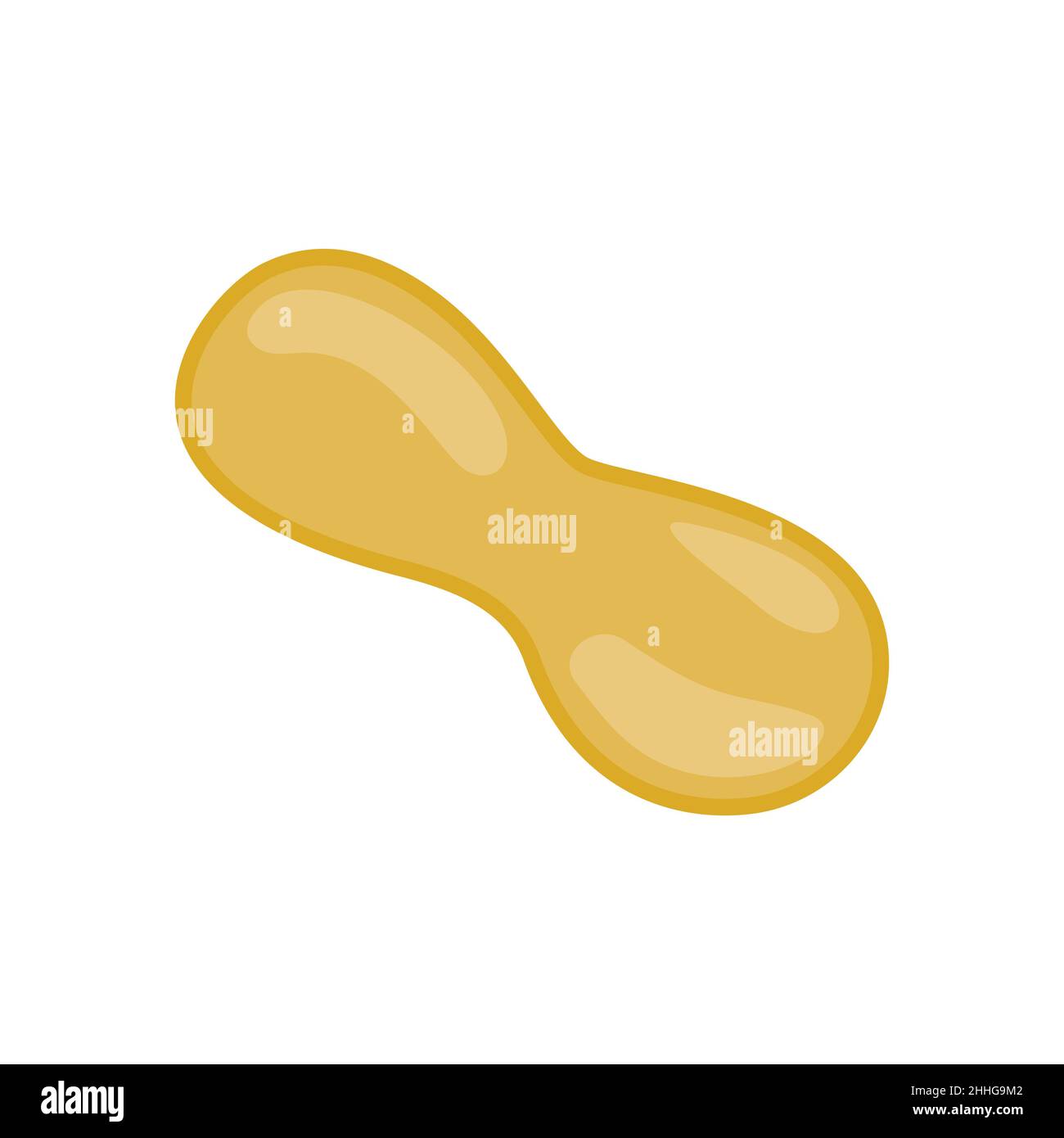 Brown nut shell with a flat design Stock Vector Image & Art - Alamy