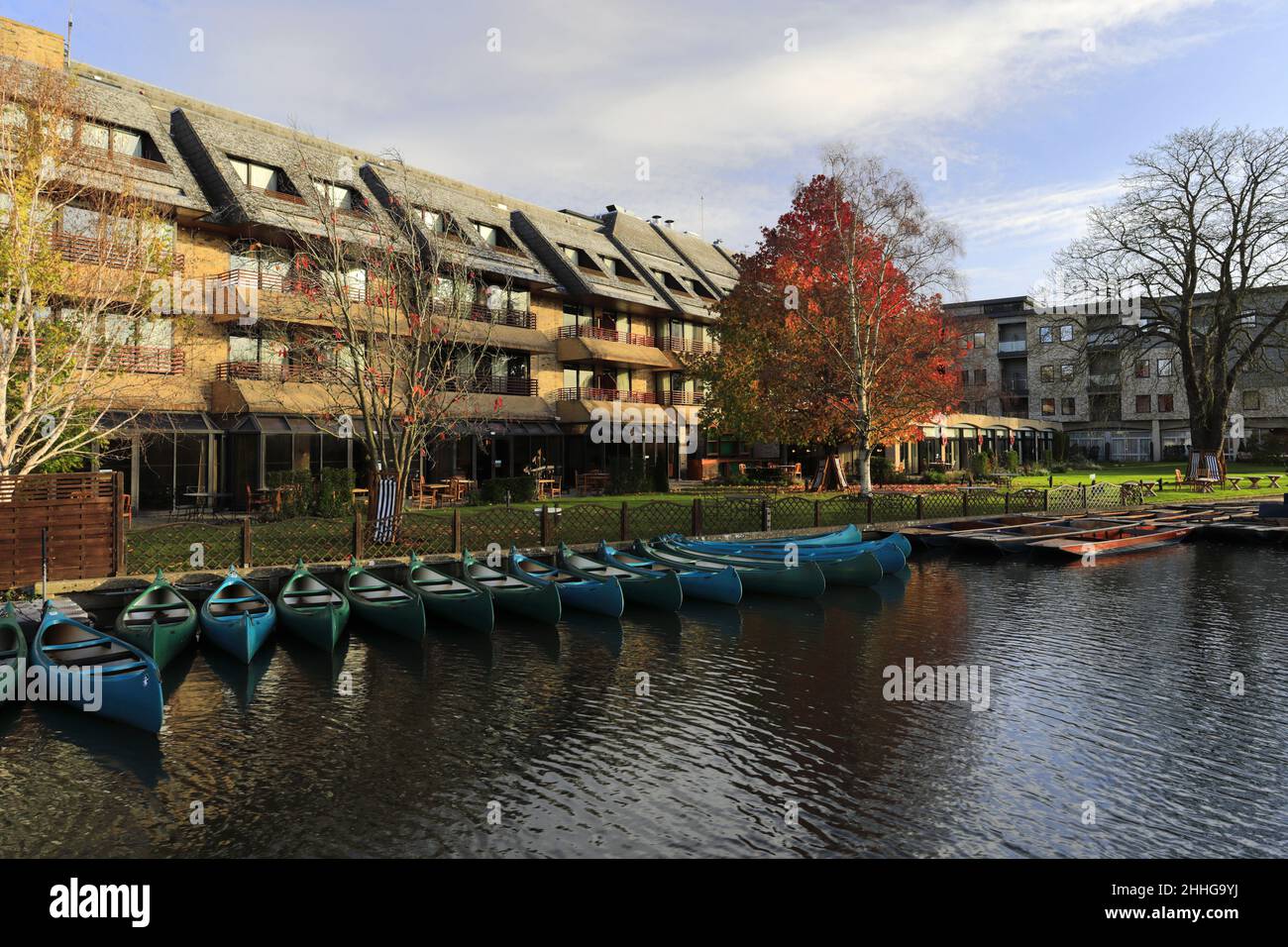 The Graduate Hotel Cambridge, river Cam, Cambridge City, Cambridgeshire ...