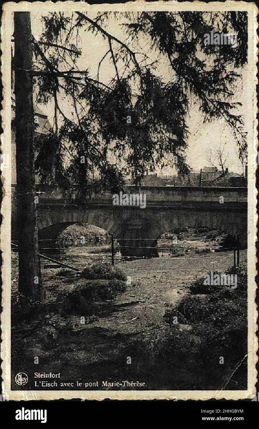 Steinfort - Eisch avec pont Marie-Thérèse (2052 Stock Photo - Alamy