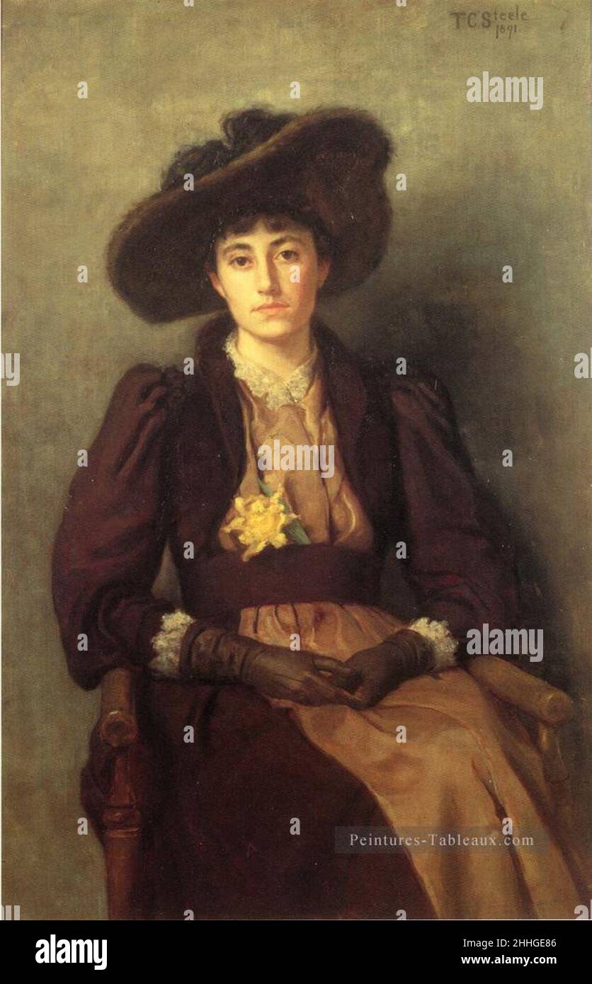 Theodore Clement Steele - Portrait of Daisy Stock Photo - Alamy