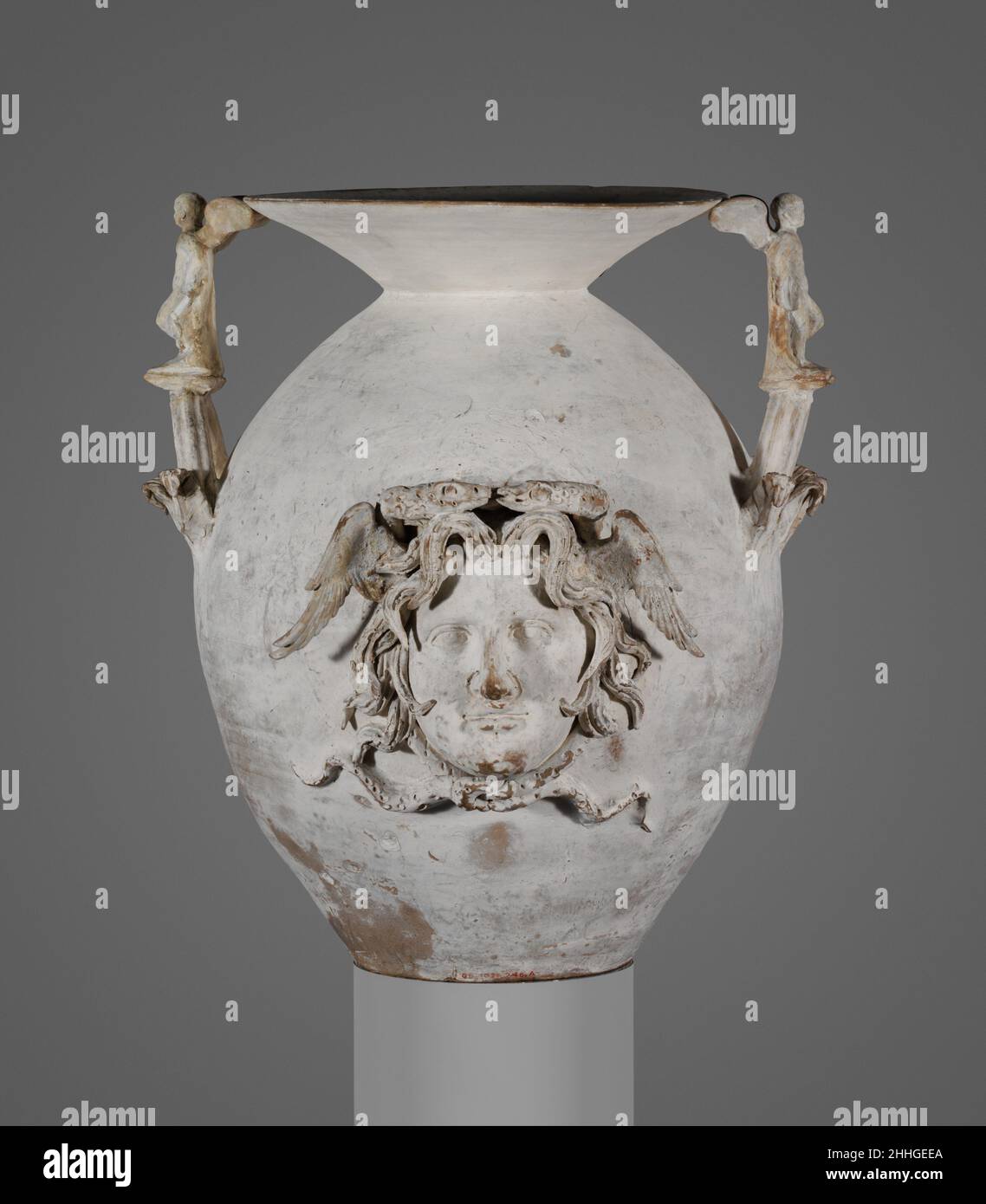 Terracotta two-handled vase late 4th–early 3rd century B.C. Greek ...