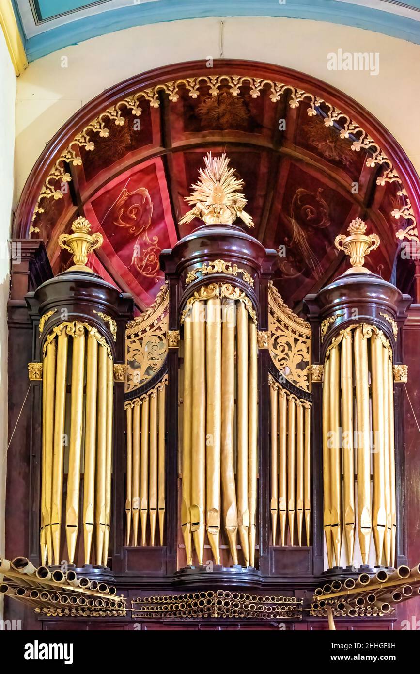 Ancient colonial pipe organ, Cathedral Our Lady of Assumption in ...