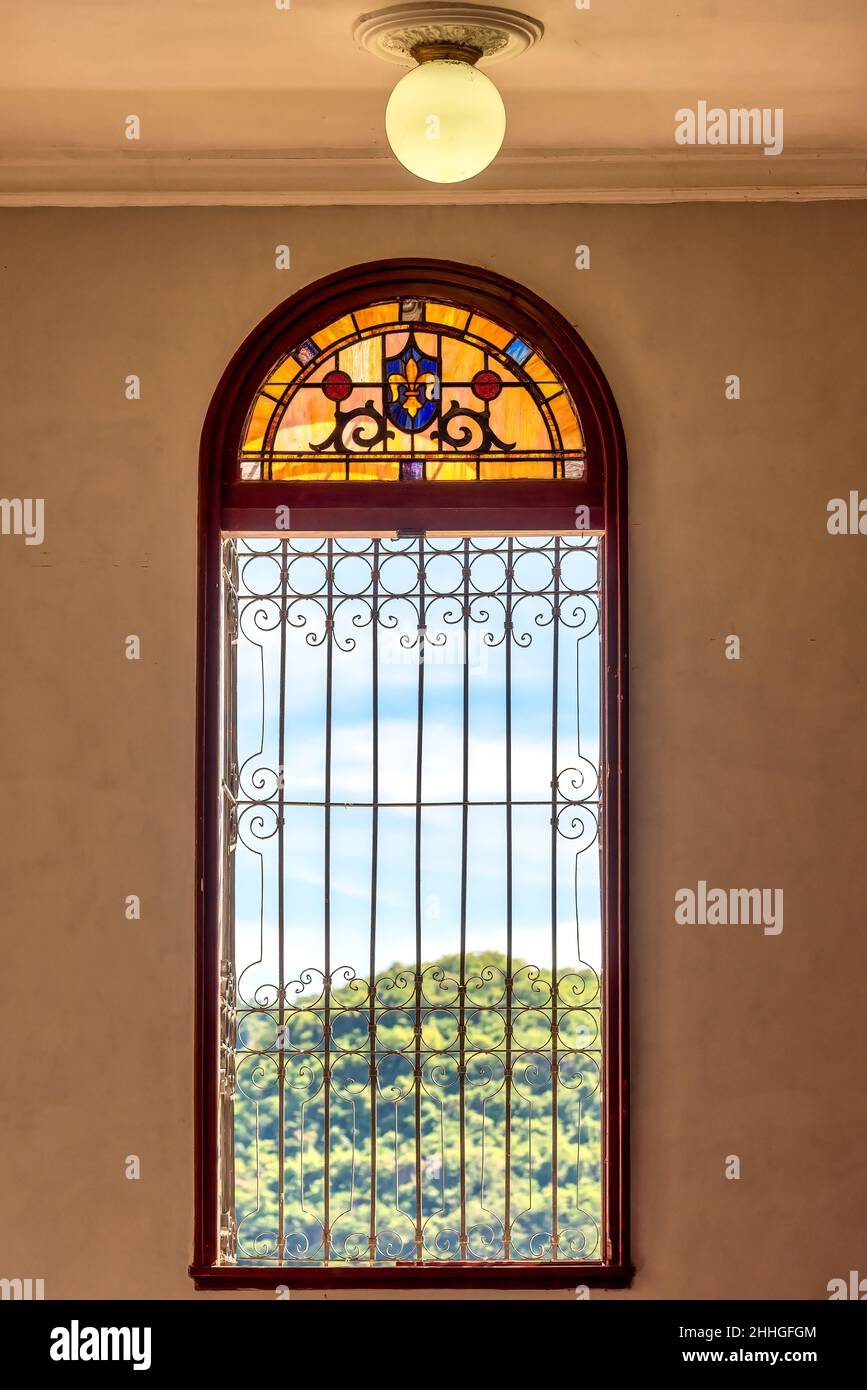 Colonial-style window in Our Lady of Charity of El Cobre Basilica ...