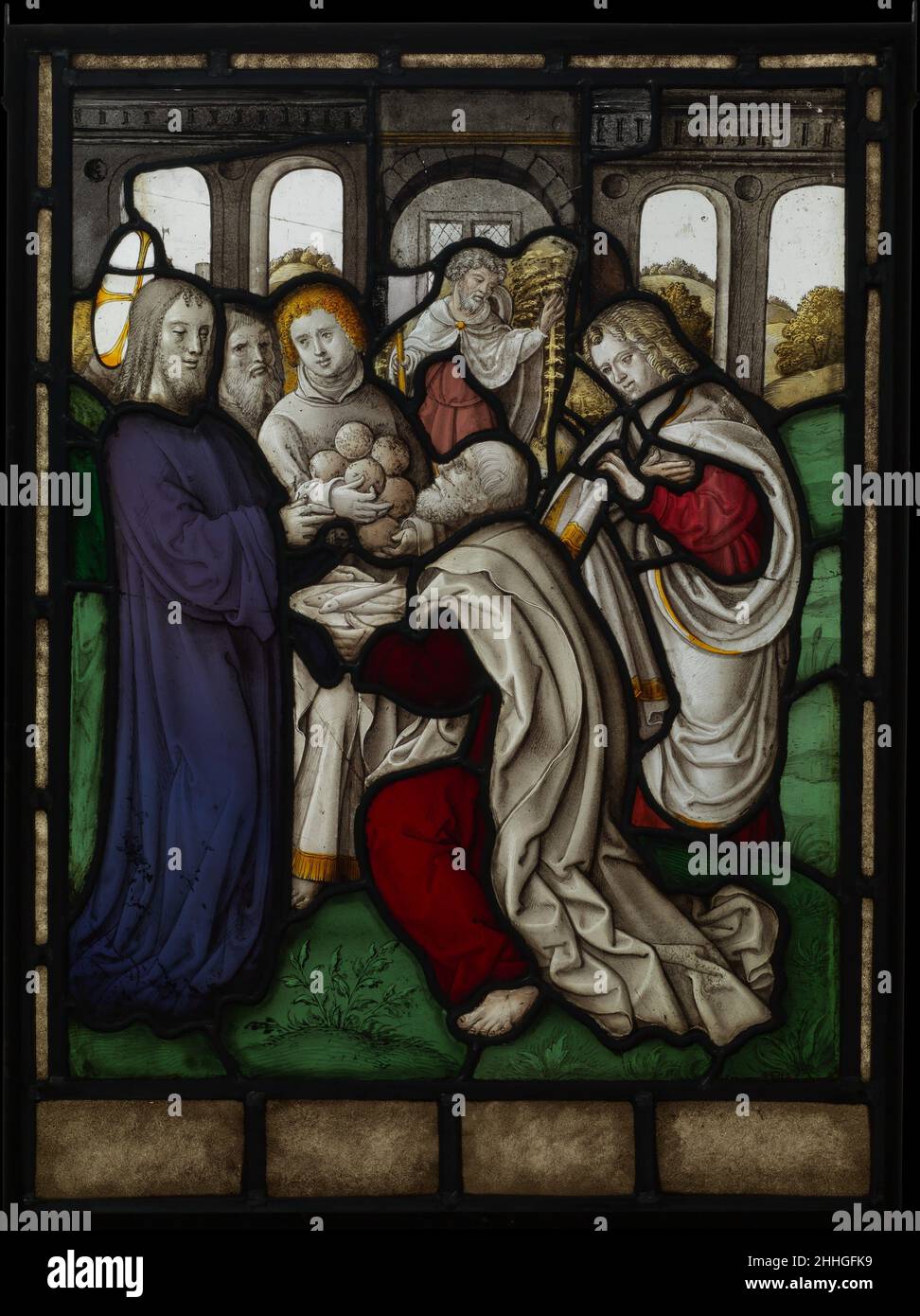 Miracle of the Loaves and Fishes (one of a set of 12 scenes from The ...