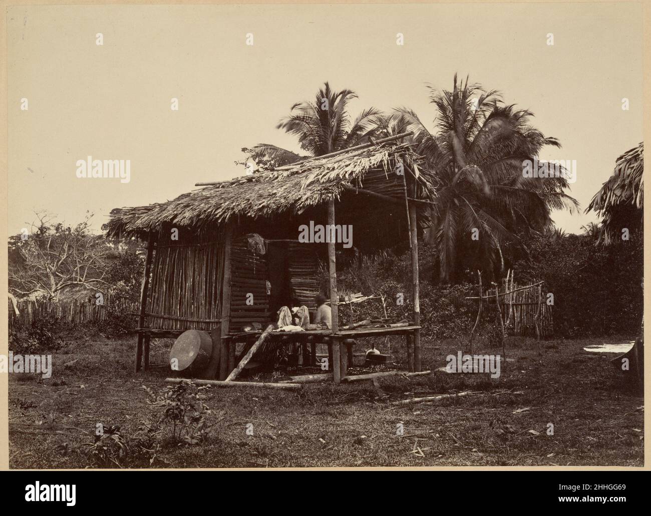 Tropical Scenery, Native Hut, Turbo 1871 John Moran American, born ...