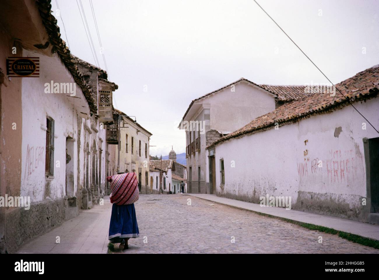 Street scene in Ayacucho, Peru, South America 1962 indigenous woman ...