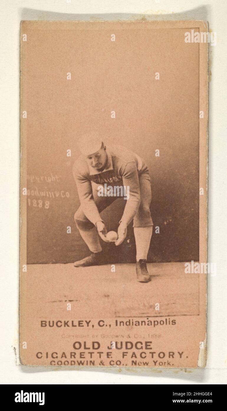 Buckley, Catcher, Indianapolis, from the Old Judge series (N172) for ...