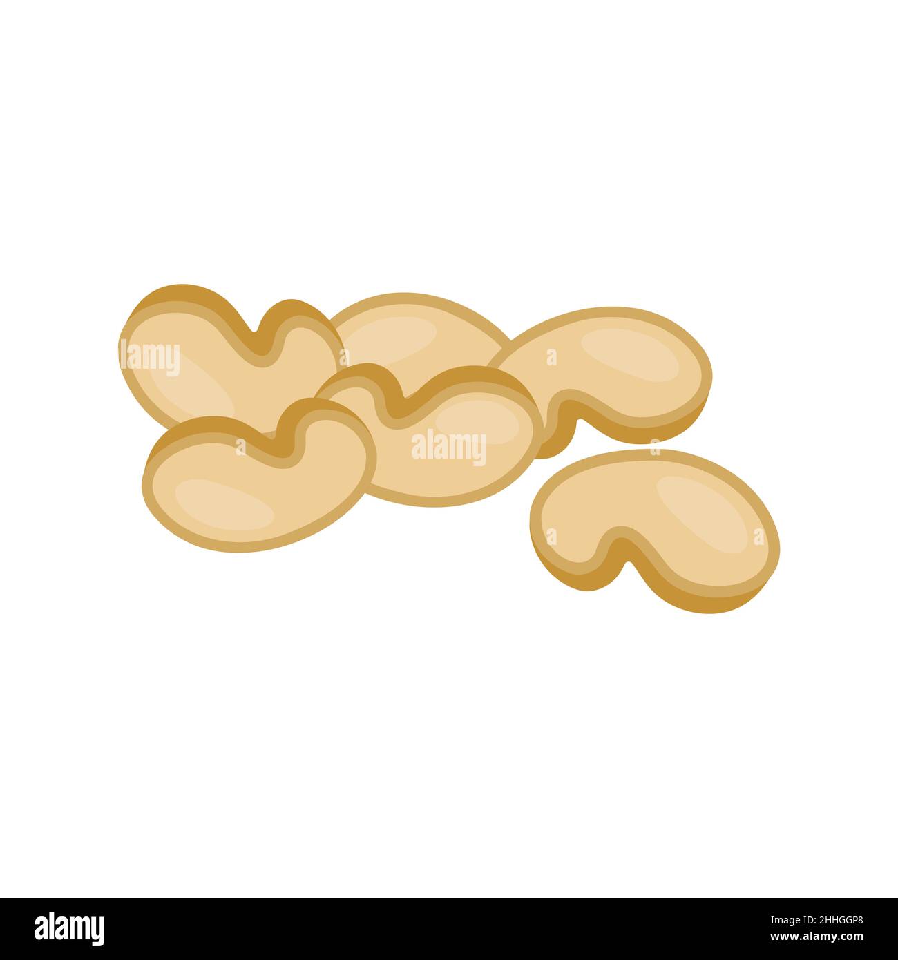 vector of soybeans Flat design illustration of soybean on a white ...