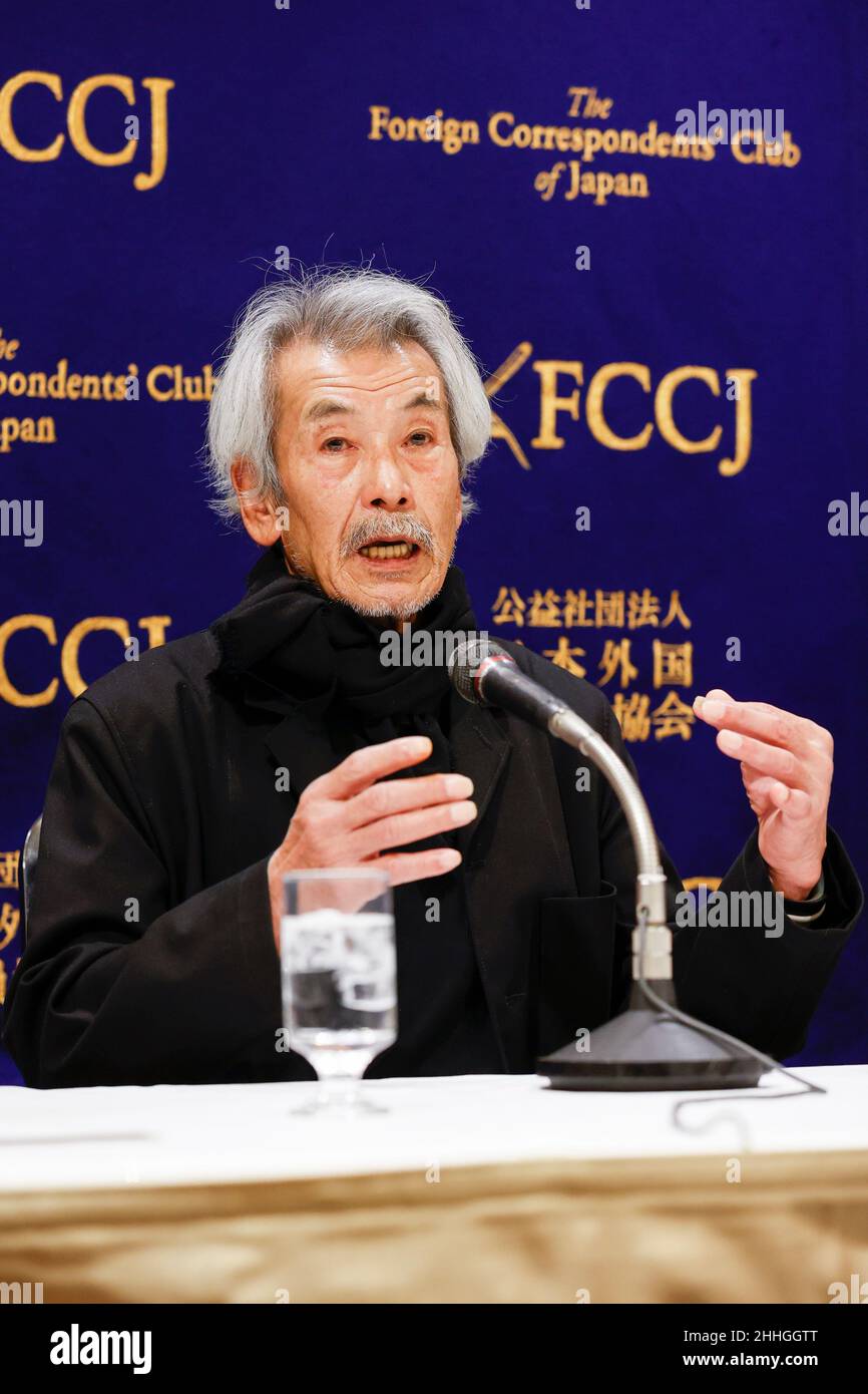 Japanese dancer and actor Min Tanaka speaks during a Q&A session for ...