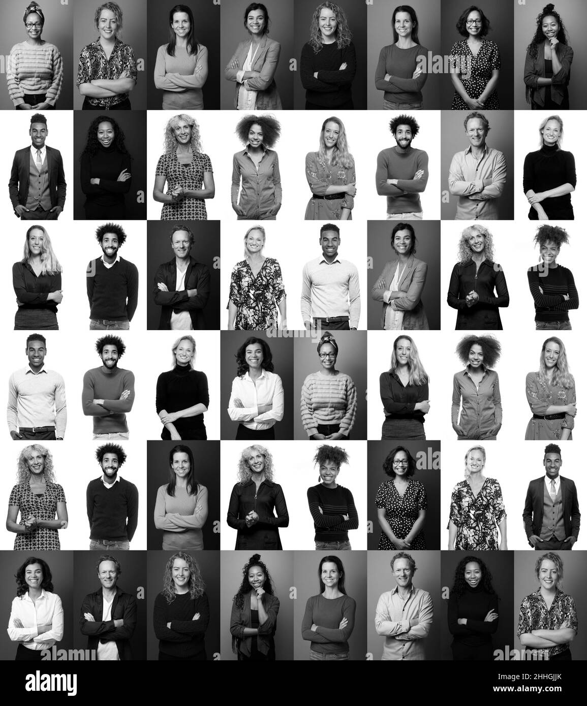 Group of beautiful people in a collage Stock Photo - Alamy