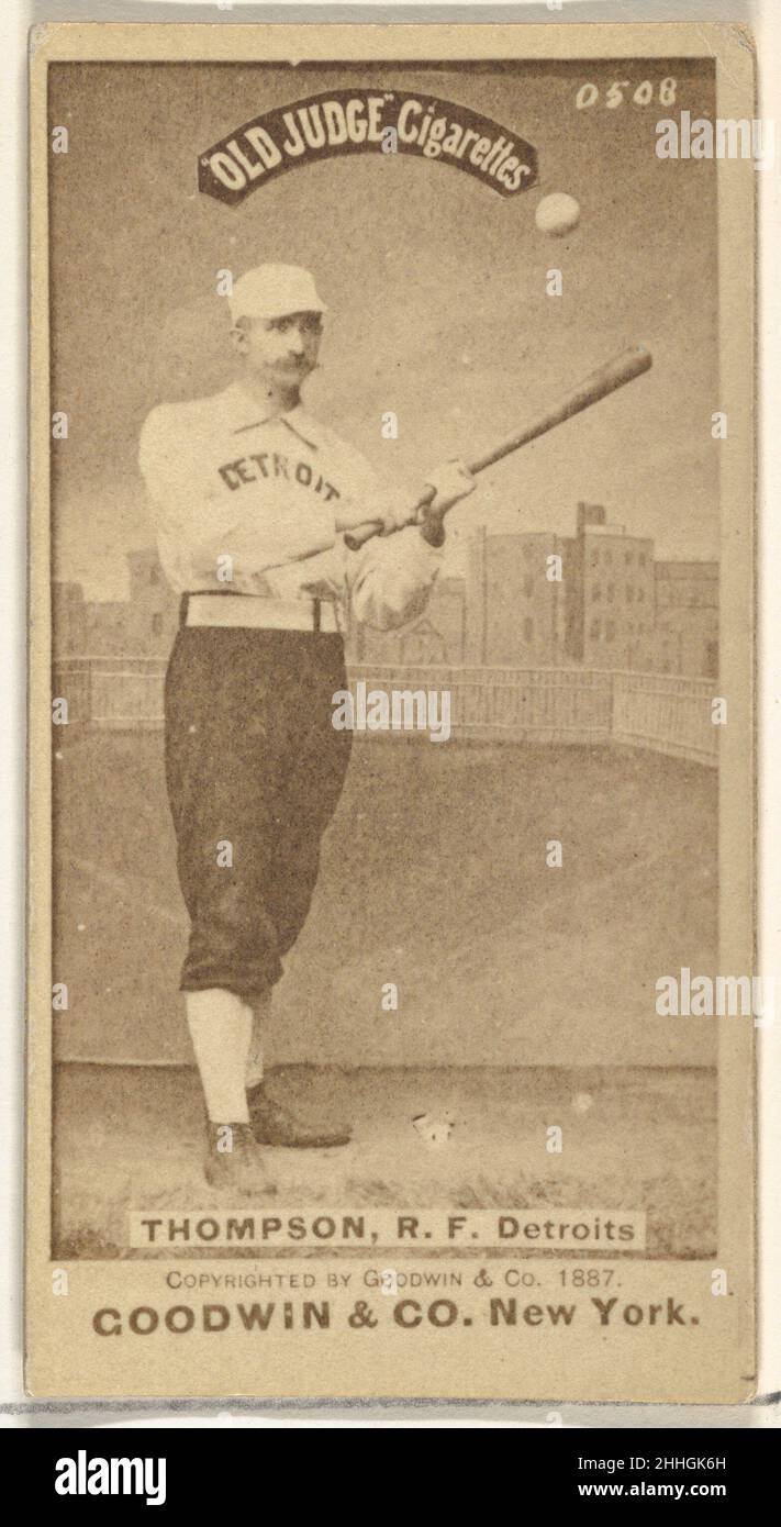 Samuel Luther "Sam" Thompson, Right Field, Detroit Wolverines, from the ...
