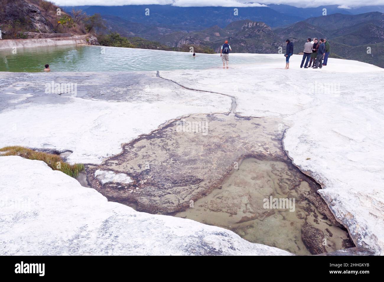 Amazing place with petrified waterfall named Hierve el agua, Oaxaca ...