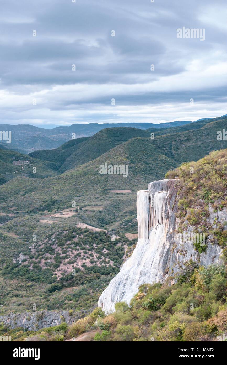 Amazing place with petrified waterfall named Hierve el agua, Oaxaca ...