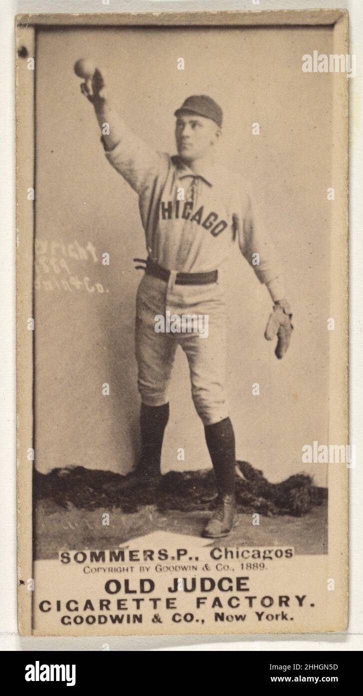 Sommers, Catcher, Chicago, from the Old Judge series (N172) for Old ...
