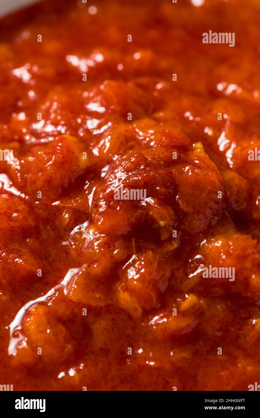 Homemade Organic Red Harissa Paste in a Bowl Stock Photo - Alamy