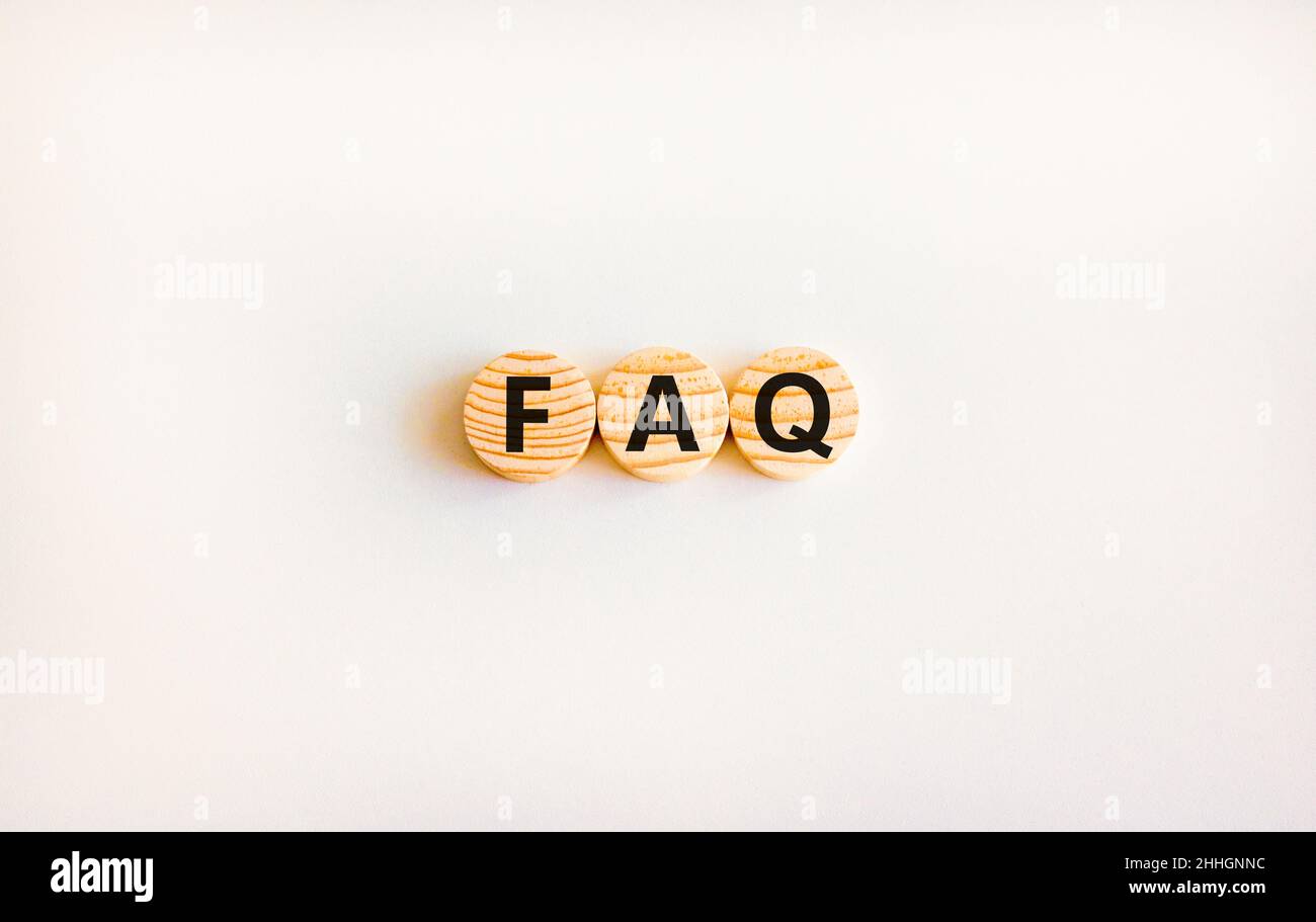 FAQ frequently asked questions symbol. Concept words FAQ frequently asked questions on wooden ...
