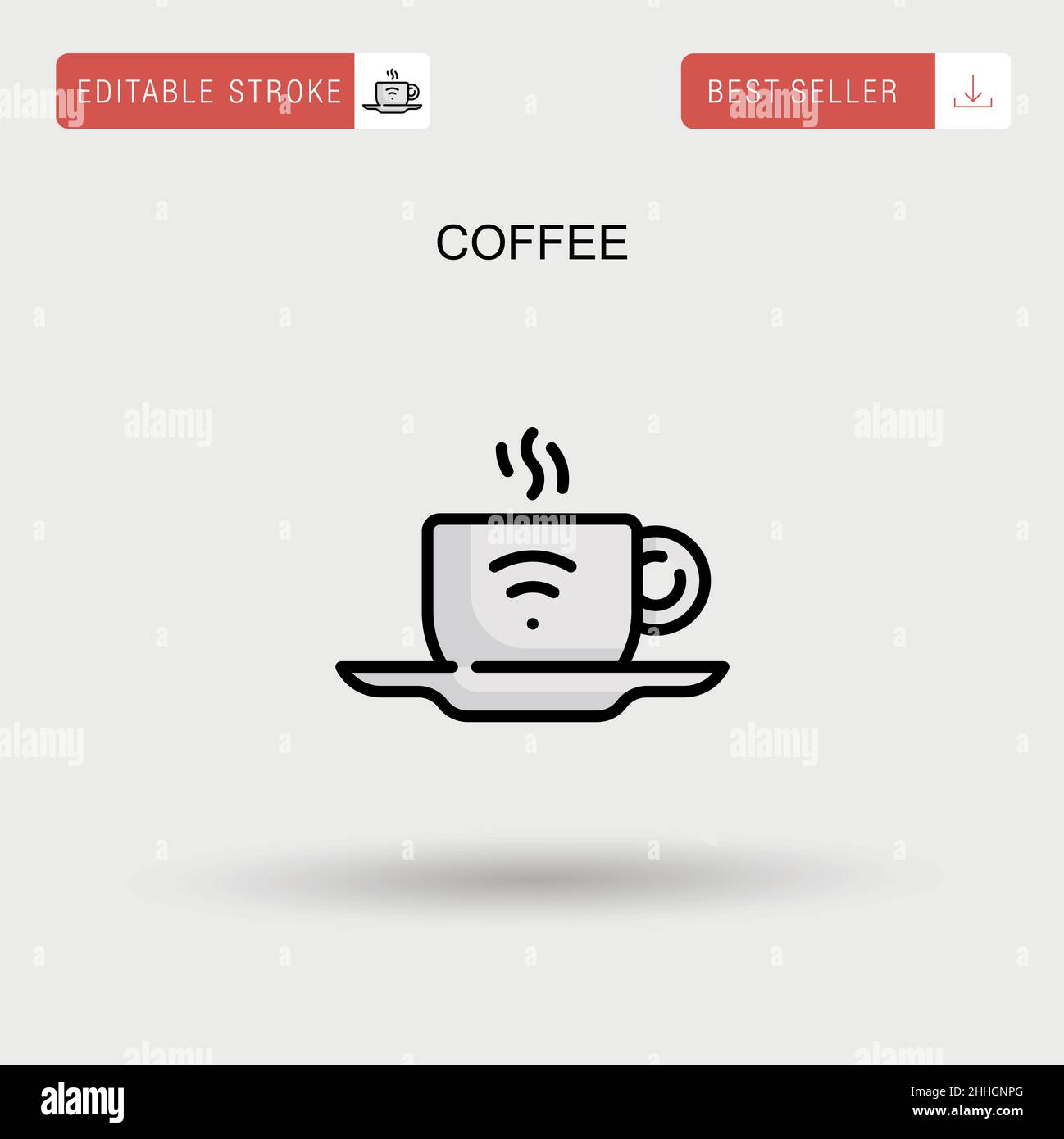 Cup aromatic morning coffee Stock Vector Images - Alamy