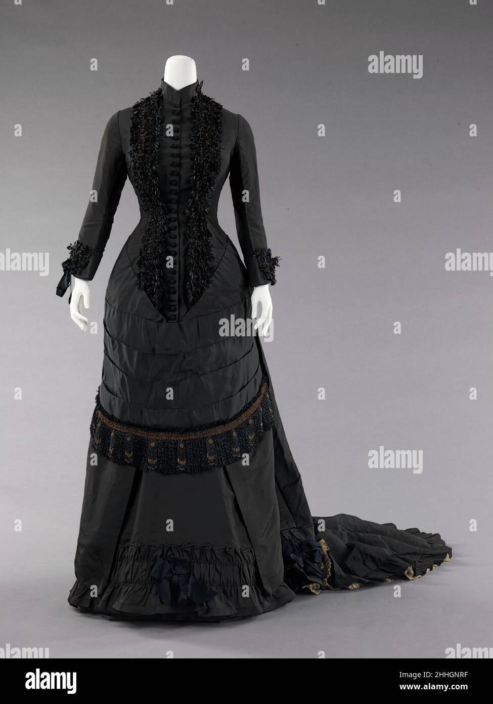 Dinner dress 1880 Spanish The bustle silhouette, although primarily ...