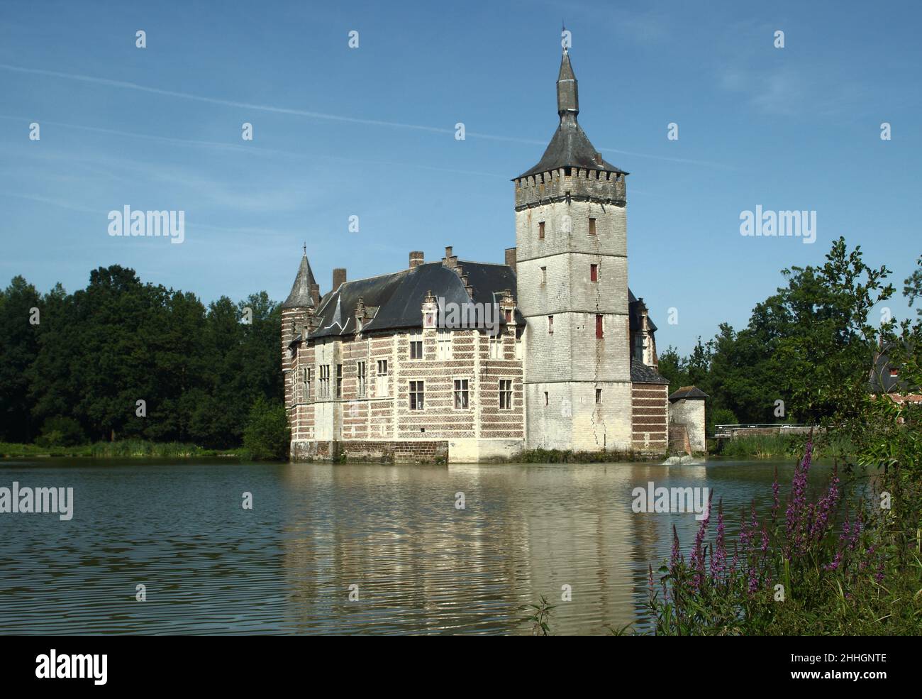 Kasteel van Horst. Horst Castle. A medieval moated castle in Sint ...