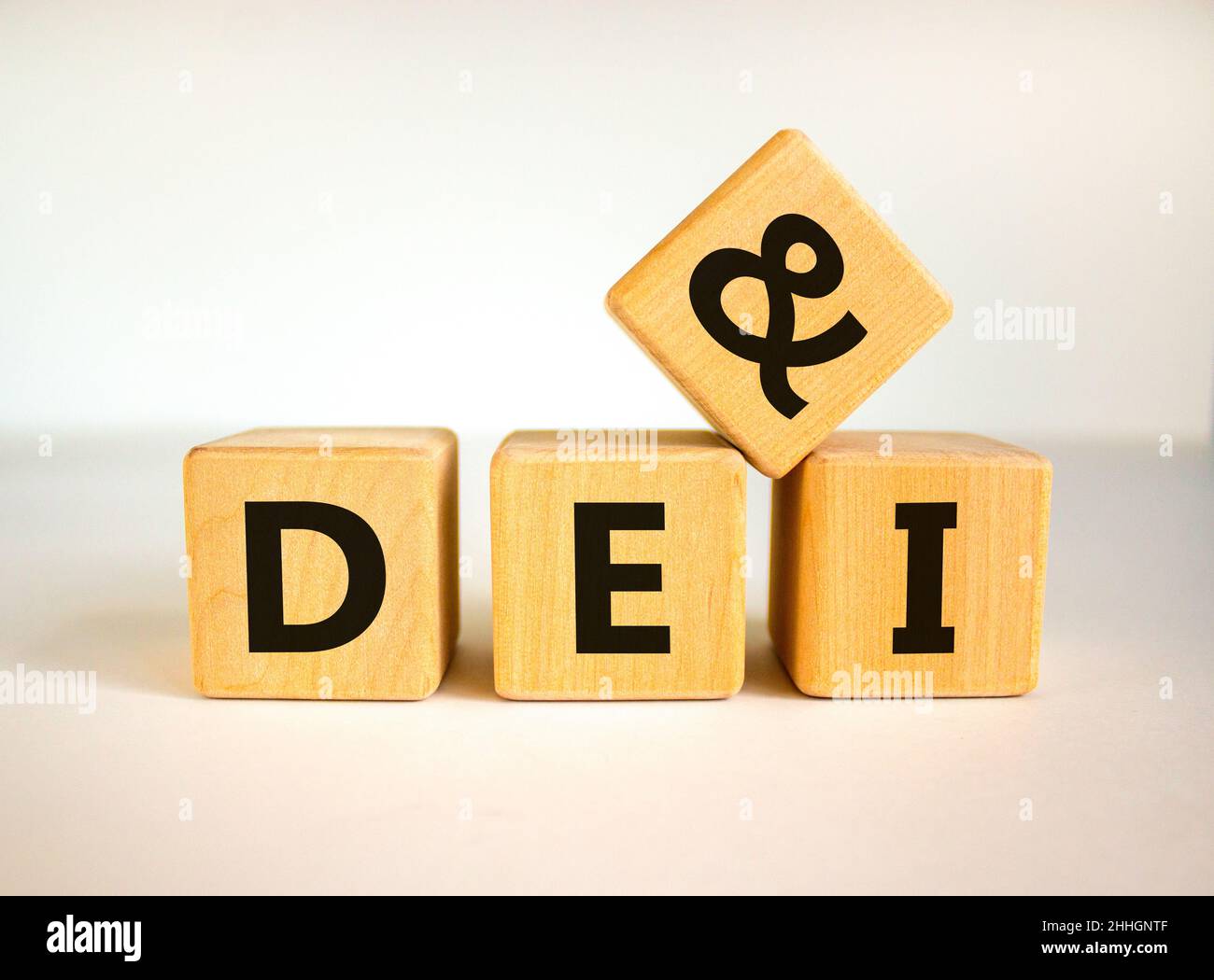DEI, Diversity, equity and inclusion symbol. Wooden blocks with words ...