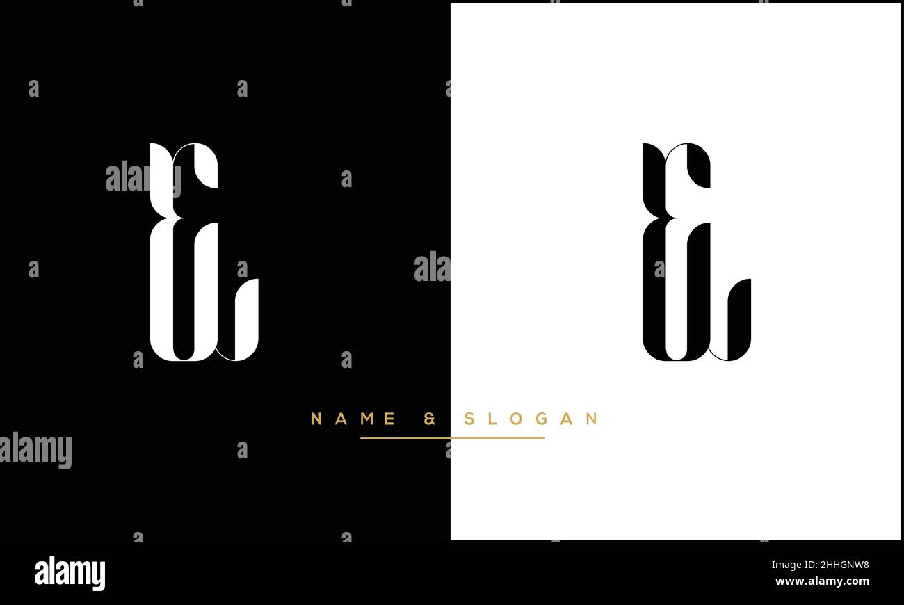 EL, LE Abstract Letters Logo MONOGRAM Stock Vector Image & Art - Alamy