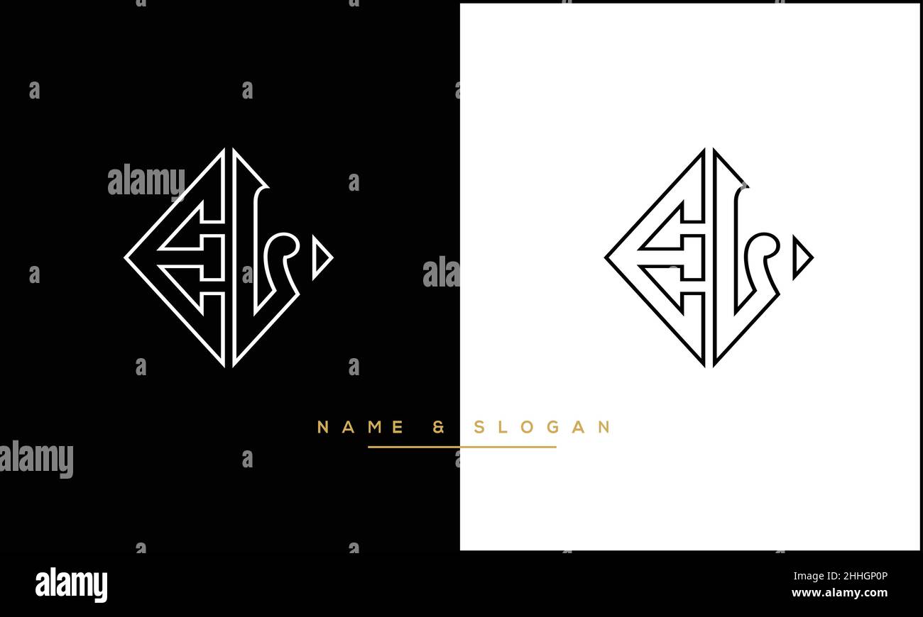 EL, LE Abstract Letters Logo MONOGRAM Stock Vector Image & Art - Alamy