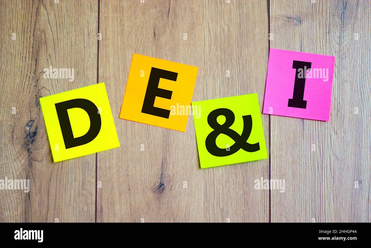 DEI, Diversity, equity and inclusion symbol. Concept words DEI ...