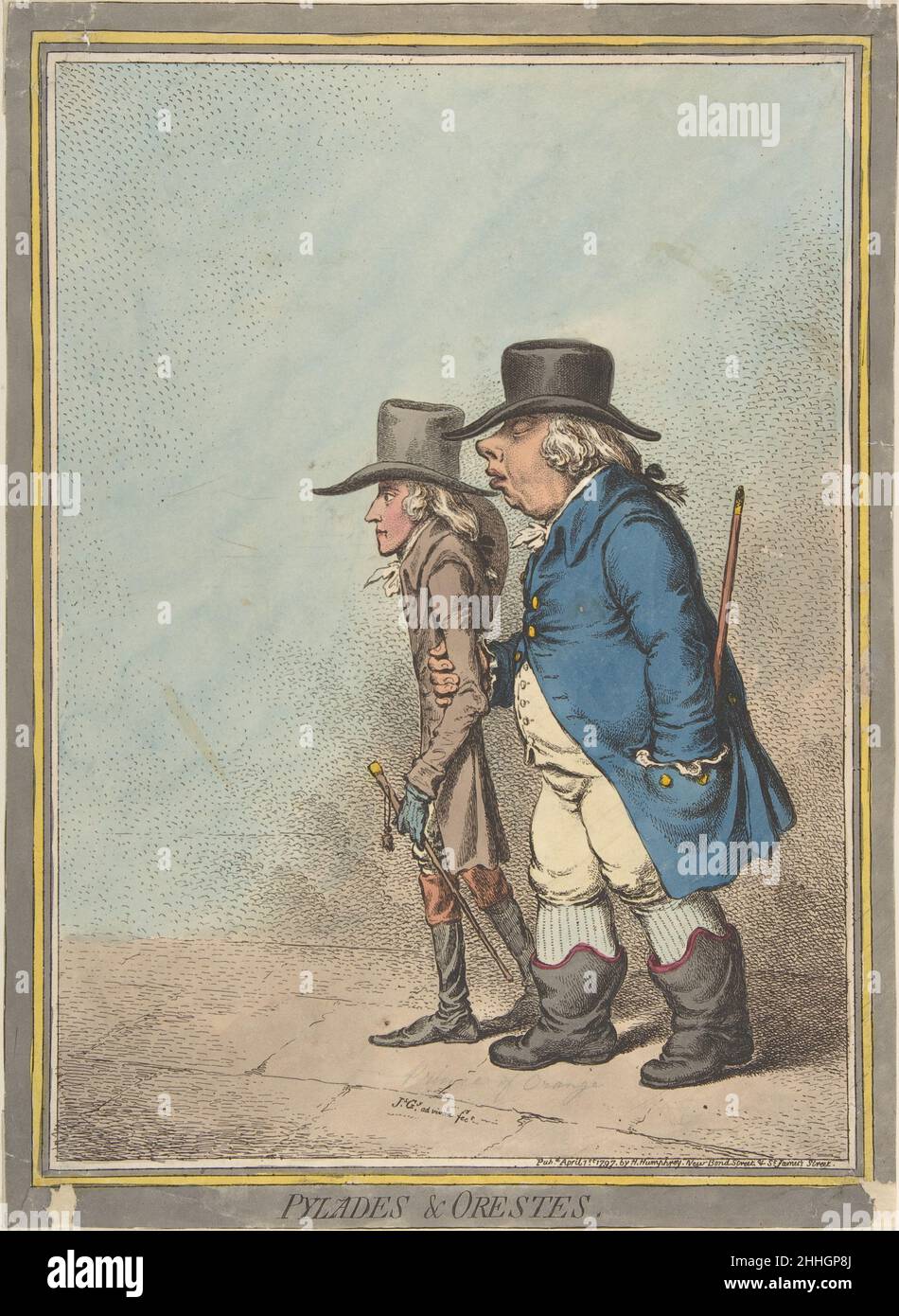 Pylades and Orestes April 1, 1797 James Gillray British. Pylades and ...