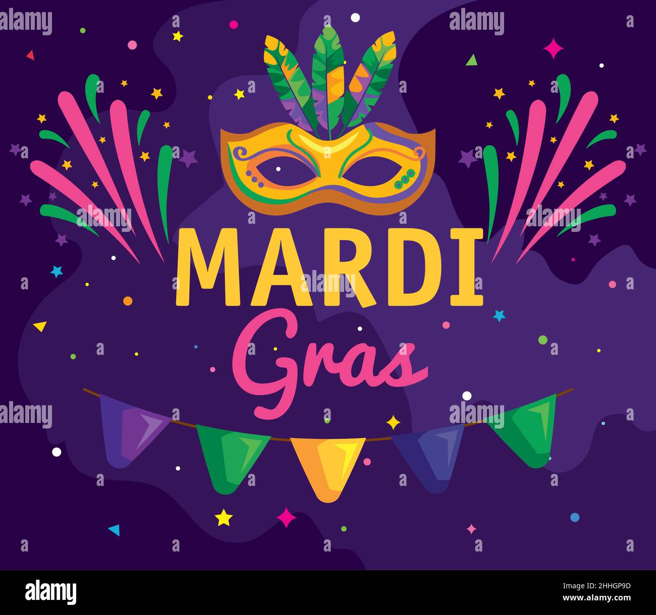mardi gras poster Stock Vector Image & Art - Alamy