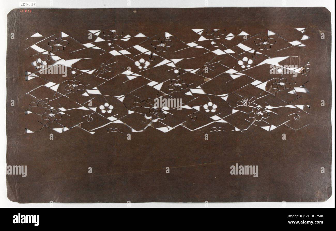 Stencil early 19th century Japan. Stencil. Japan. early 19th century ...