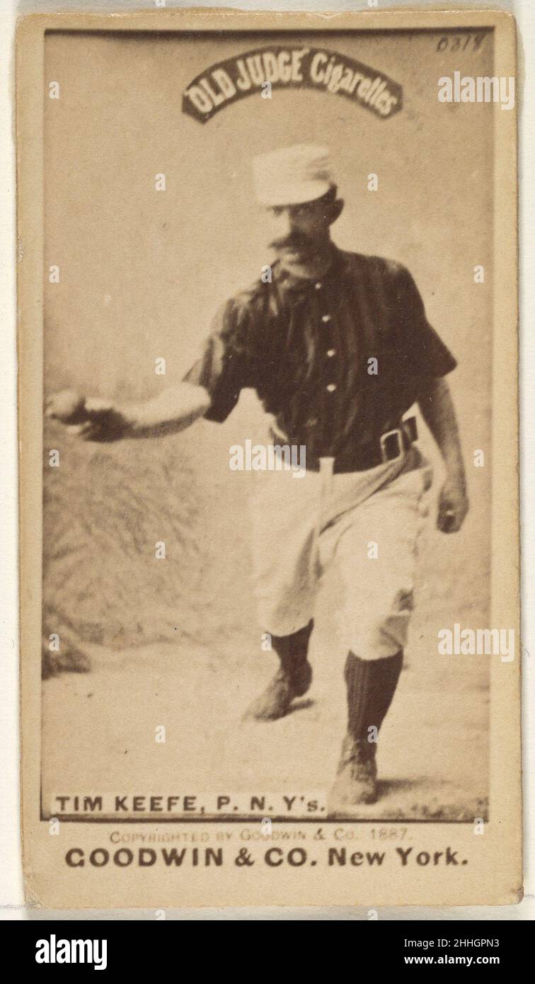 Timothy John "Tim" Keefe, Pitcher, New York, from the Old Judge series ...