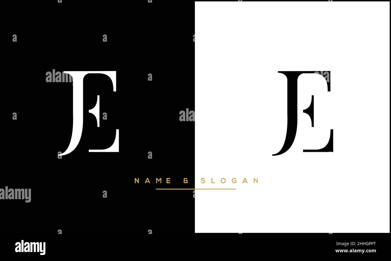 EJ, JE Abstract Letters Logo MONOGRAM Stock Vector Image & Art - Alamy