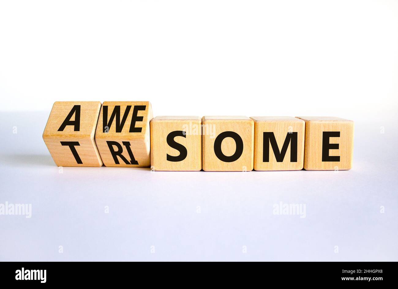 Awesome or trisome symbol. Turned wooden cubes and changed the concept ...