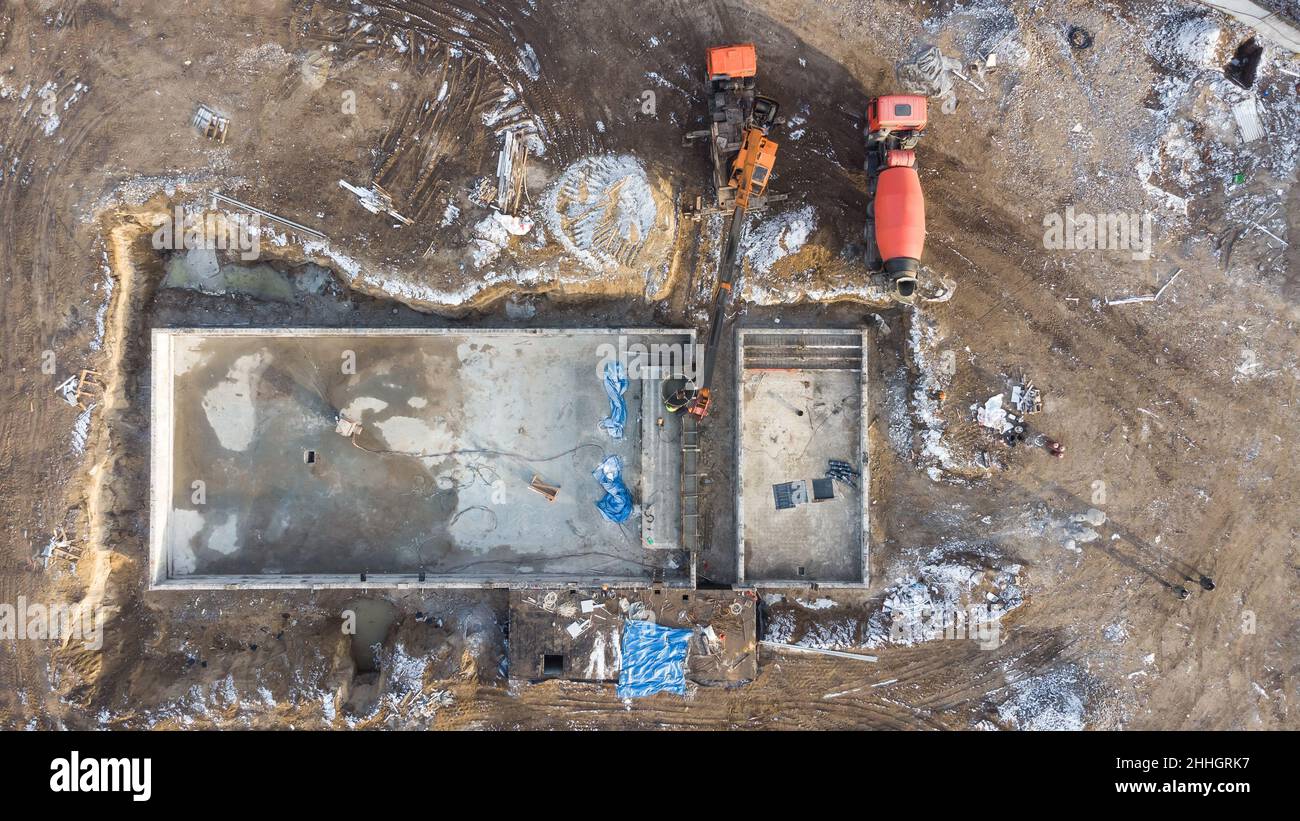 construction of a large city swimming pool Stock Photo - Alamy