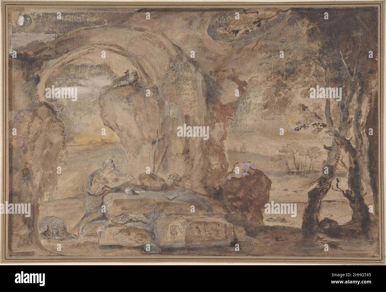 Saint Jerome in the Wilderness 17th century Anonymous, Italian, Roman ...