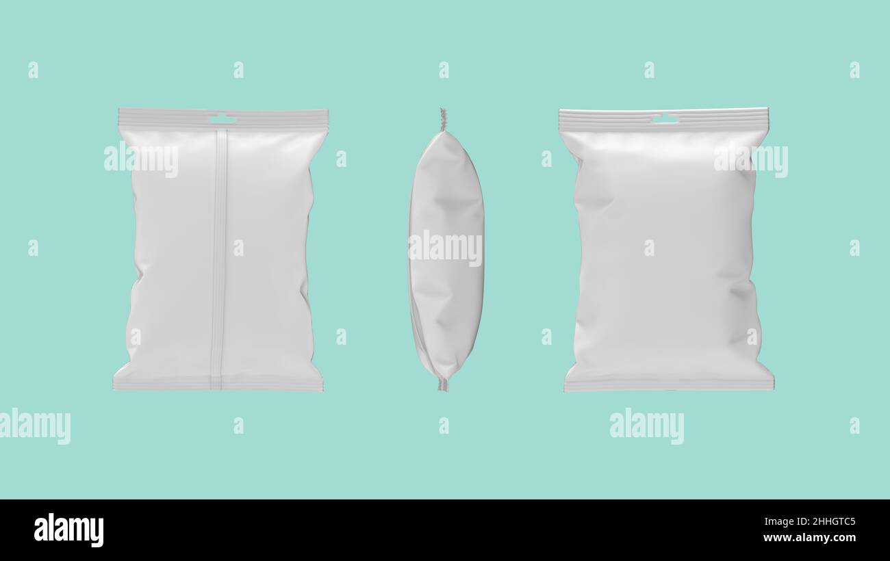 3D rendering of a renderd concept model plastic wrap hanging sack ...