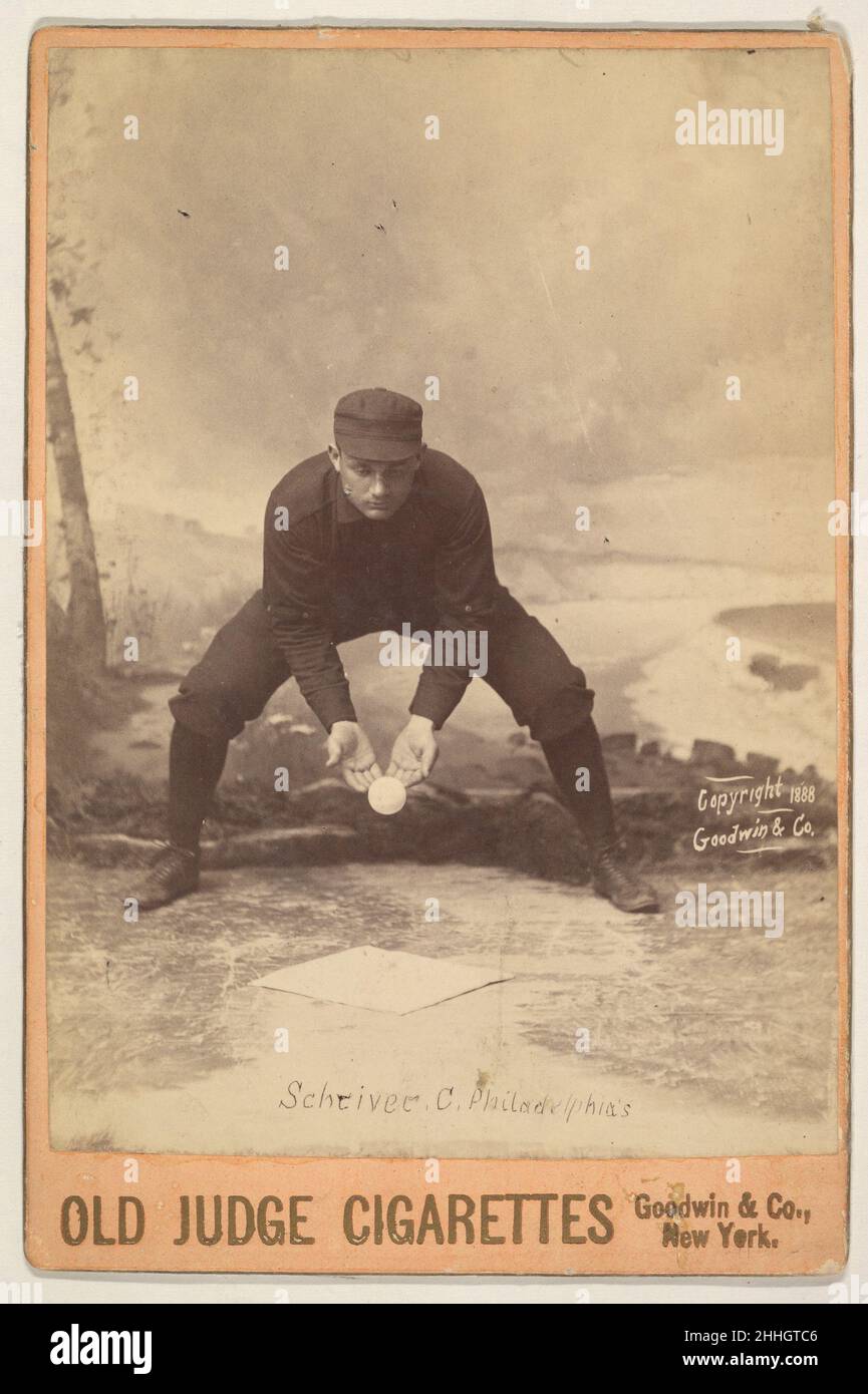 Schriver, Catcher, Philadelphia, from the series Old Judge Cigarettes ...