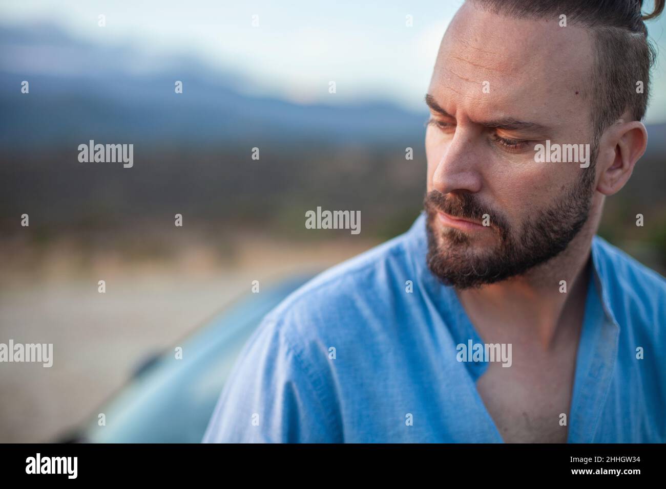 Portrait of man outdoors Stock Photo - Alamy