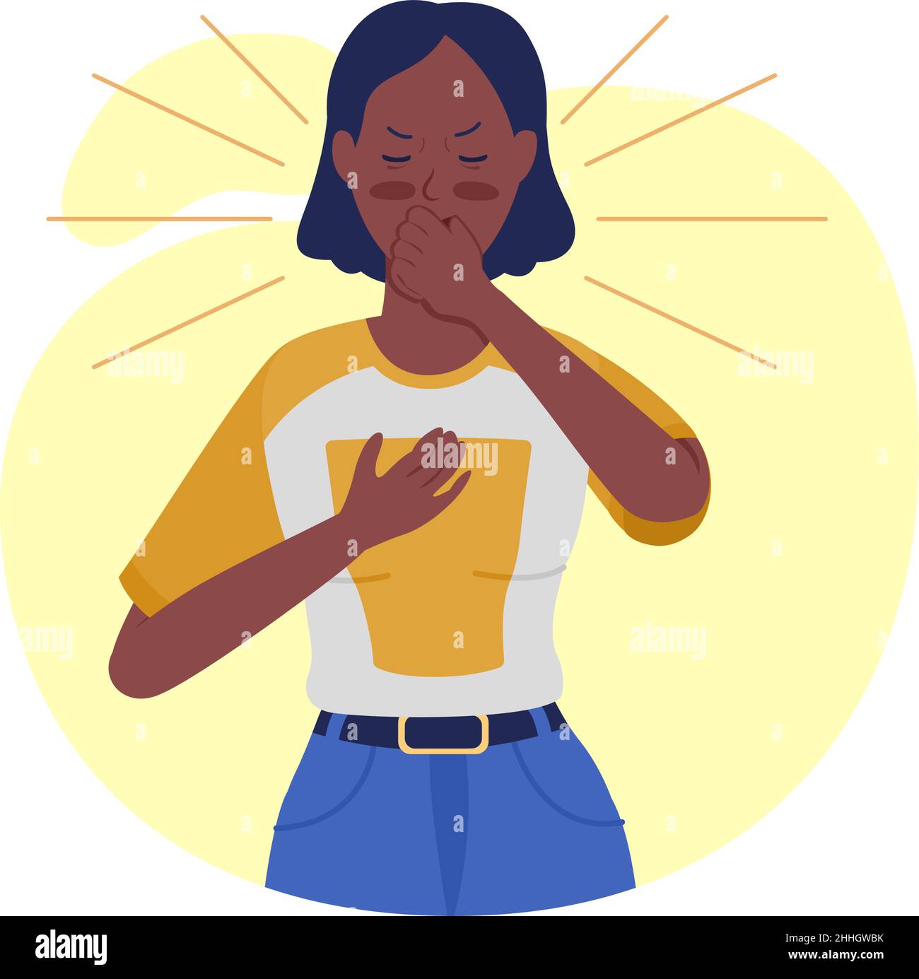 Chest Pain Cartoon Character High Resolution Stock Photography and ...