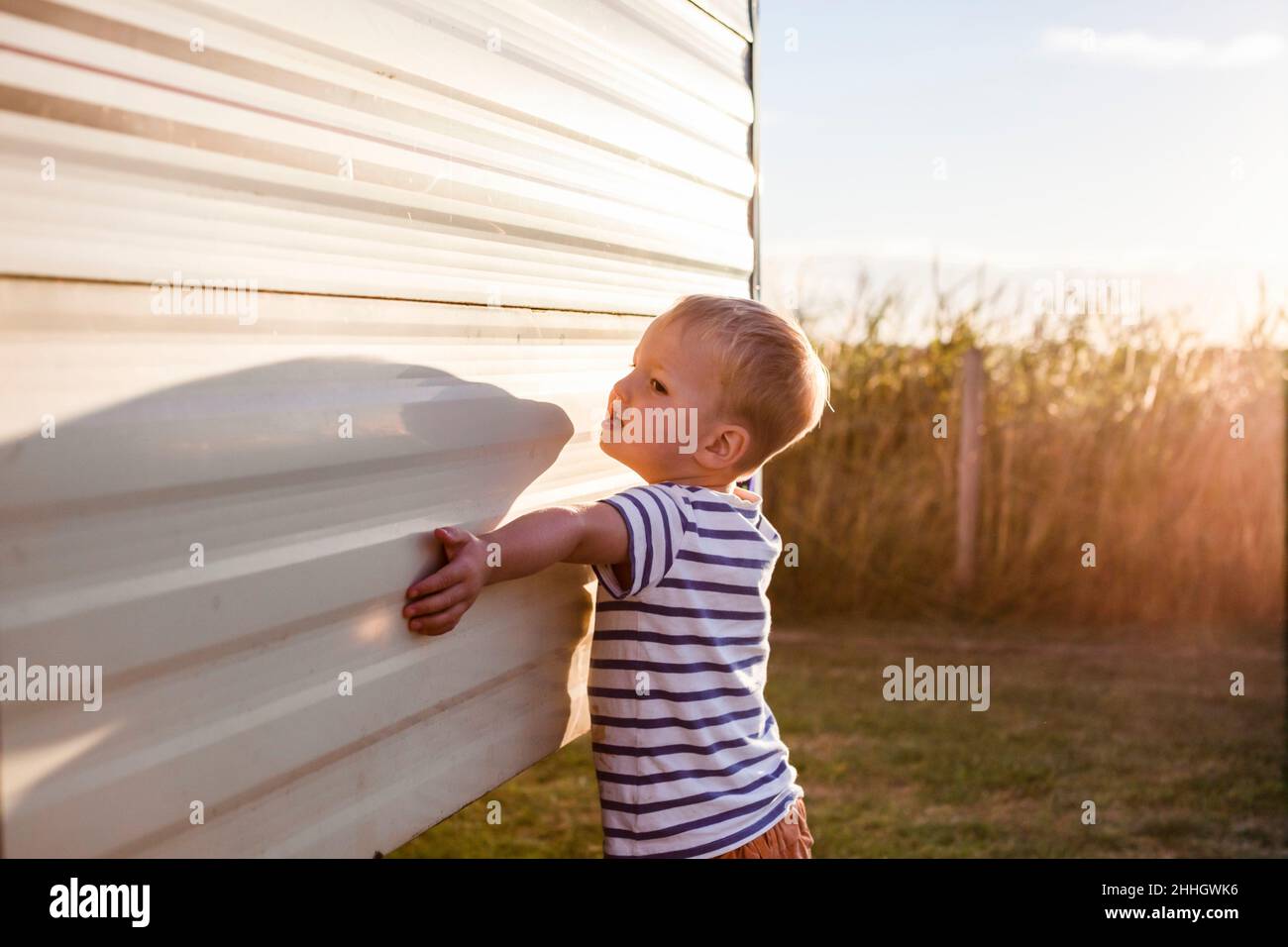 Caravan side view hi-res stock photography and images - Alamy