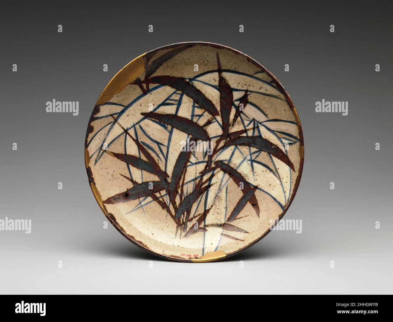 Dish with Bamboo Leaves 18th century Style of Ogata Kenzan ...