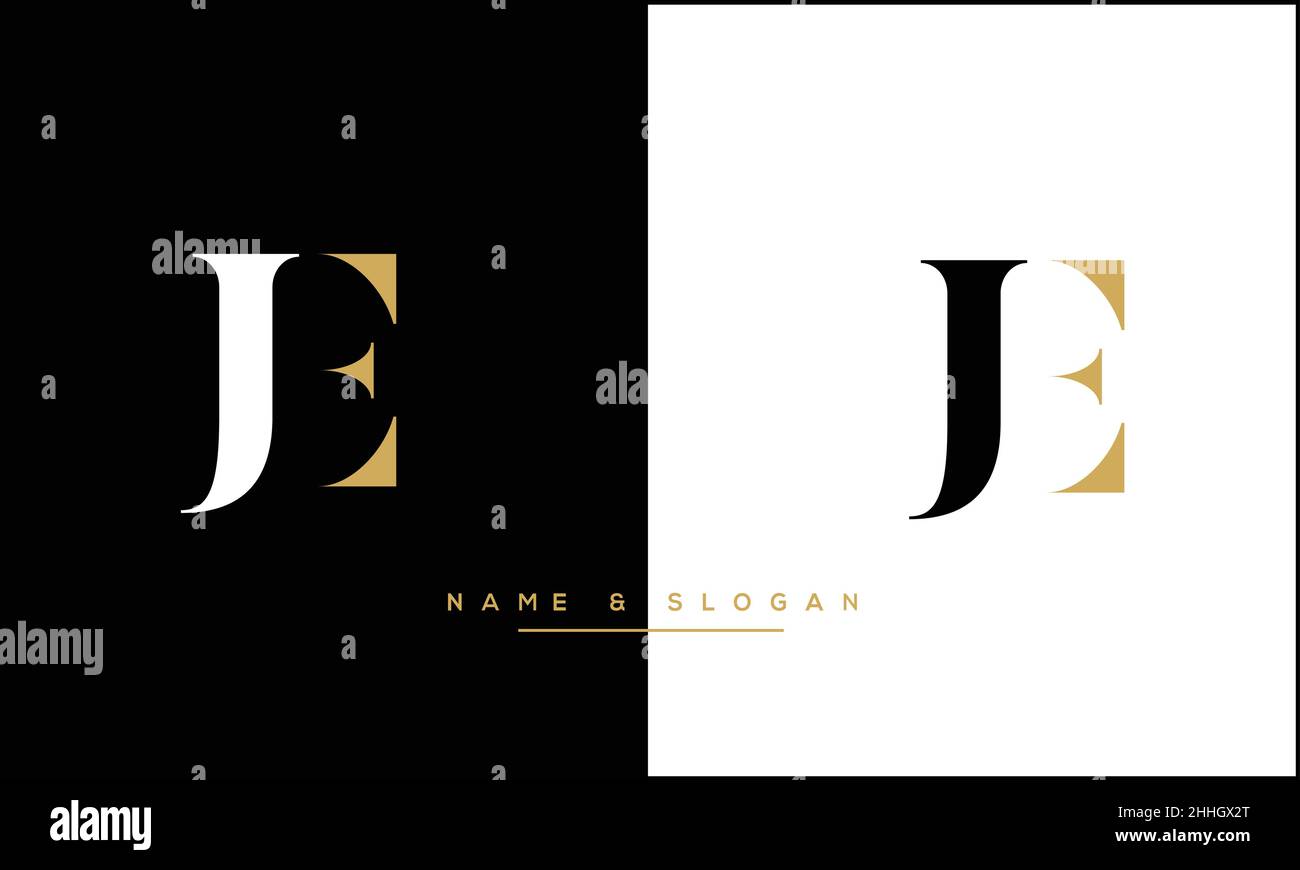 EJ, JE Abstract Letters Logo MONOGRAM Stock Vector Image & Art - Alamy