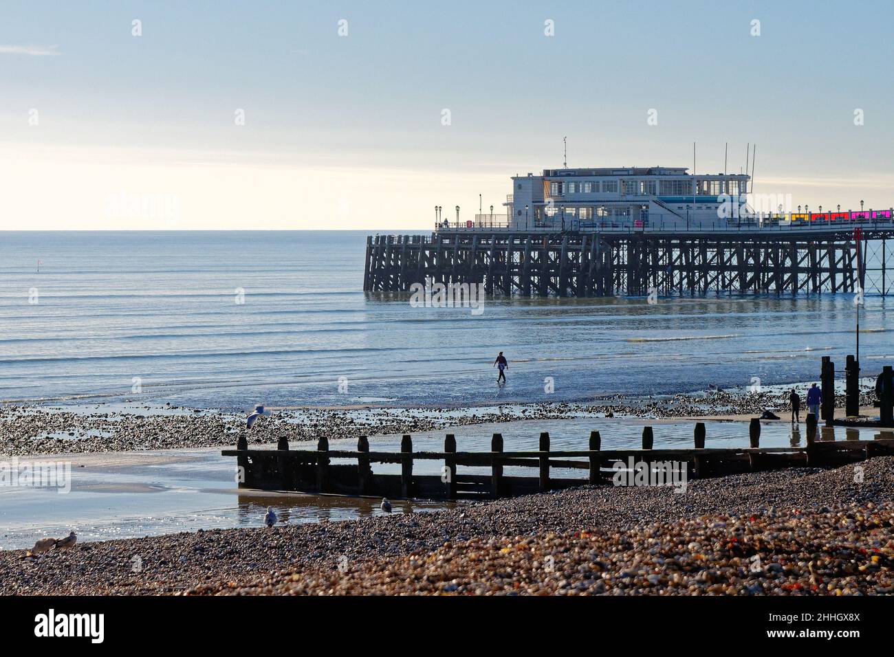 Worthing pier on sunny hi-res stock photography and images - Alamy