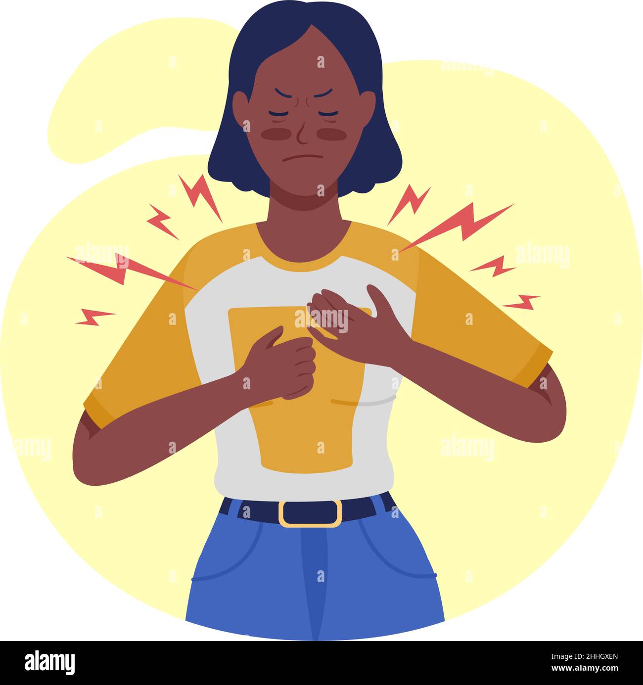 Chest Pain Cartoon Character High Resolution Stock Photography and ...