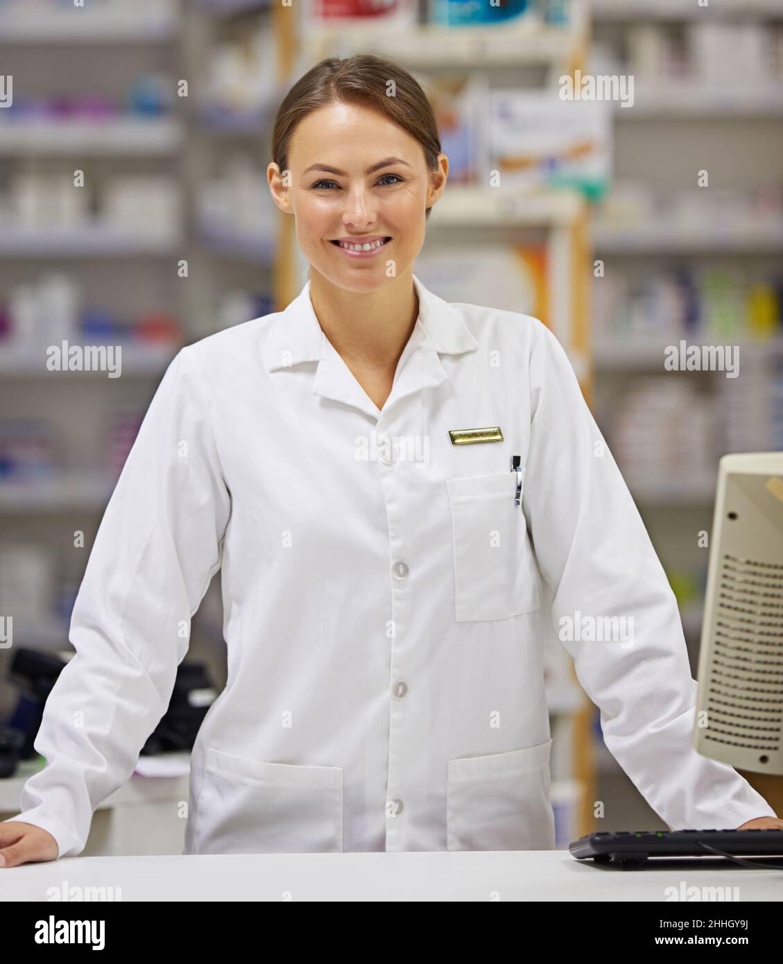 Customers are my number one priority. Portrait of an attractive young ...
