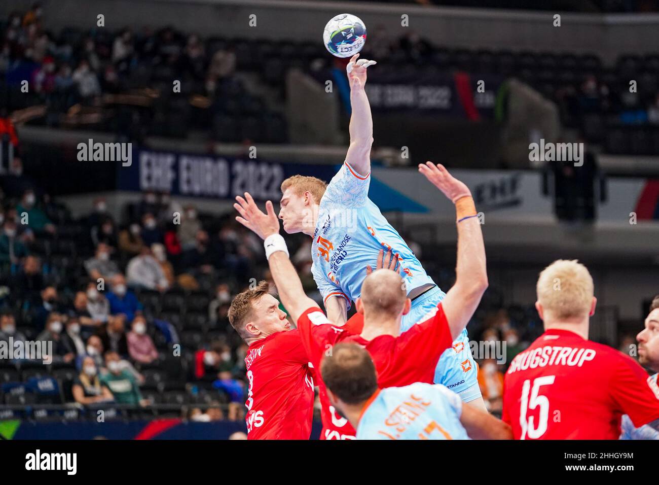 BUDAPEST, HUNGARY - JANUARY 24: Tom Jansen of the Netherlands during ...
