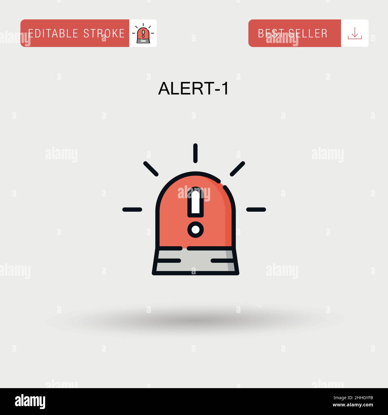 Alert-1 Simple vector icon Stock Vector Image & Art - Alamy